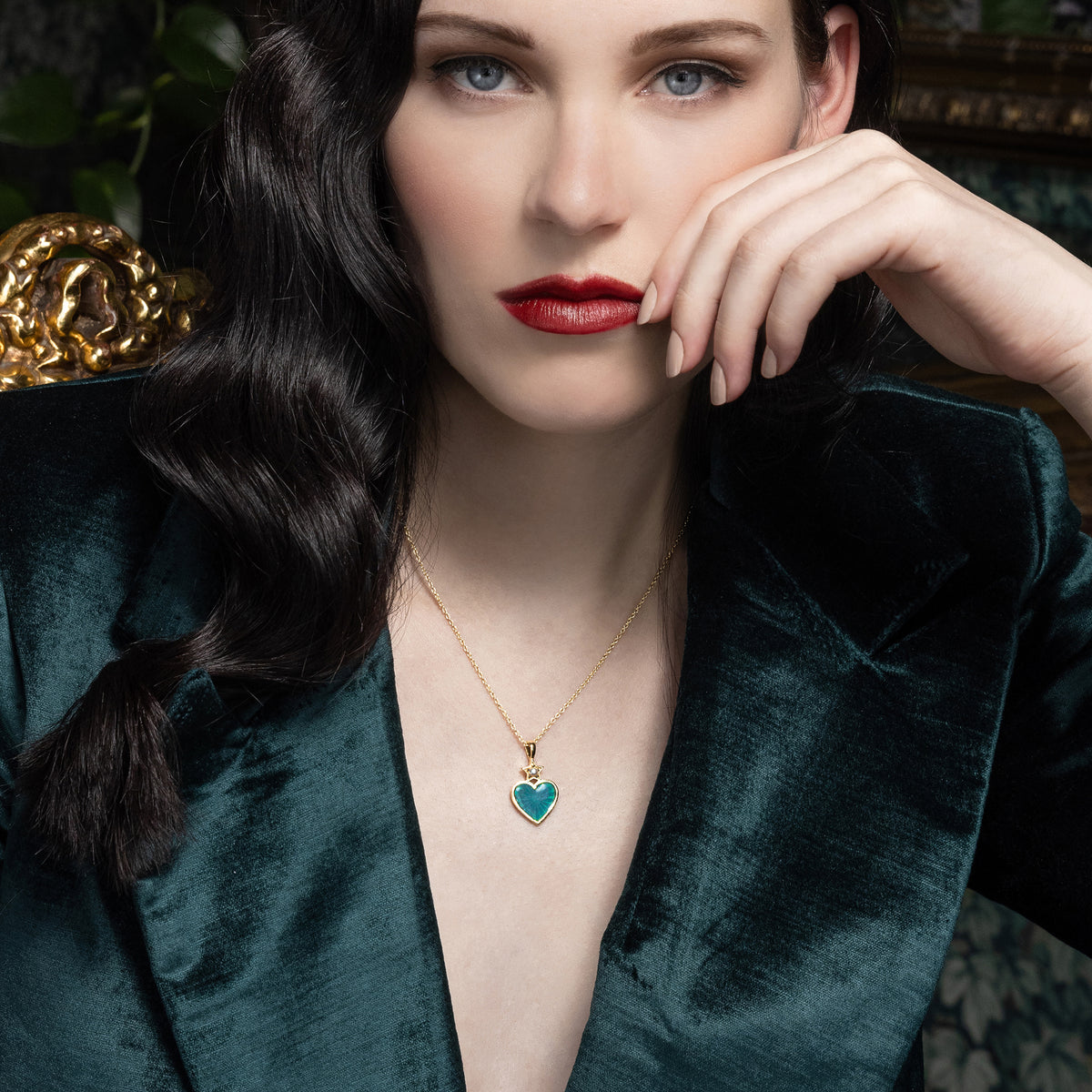 Amy Necklace in Turquoise Enamel – Sweet Marie Jewellery